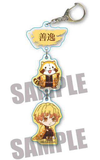 Miscellaneous goods Agatsuma Zenitsu 3-row key holder 「 Demon Slayer ...