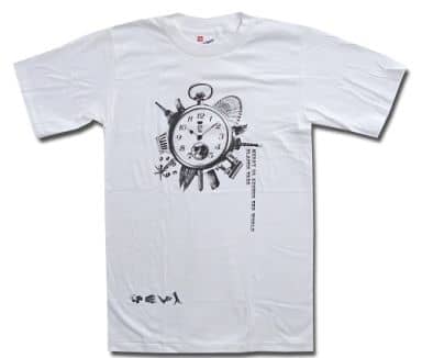 [Single Item] Plastic Tree original T-shirt white S size "DVD Merry Go ...