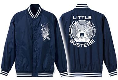 Little Busters! Nylon Stadium Jacket Navy x White L Size 「 Little ...