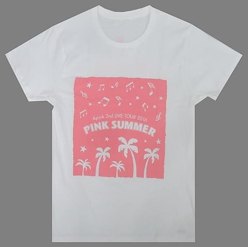 T-Shirt (Female idol) Apink T-Shirt White S Size "Apink 2nd LIVE TOUR ...