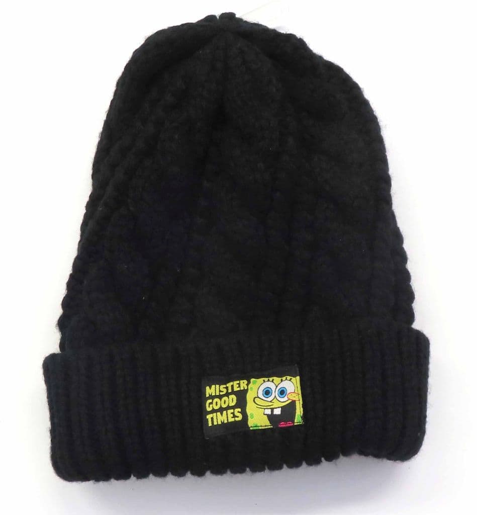 SpongeBob (Face) Knit Cap Black "SpongeBob" | Goods / Accessories ...
