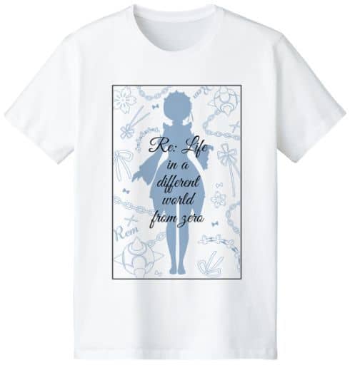 T-Shirt (Character Kuta) Rem Line Art T-Shirt White Ladies Medium Size ...