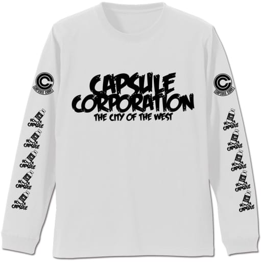 Capsule Corporation Sleeve Rib long sleeve T-Shirt White XL Size ...
