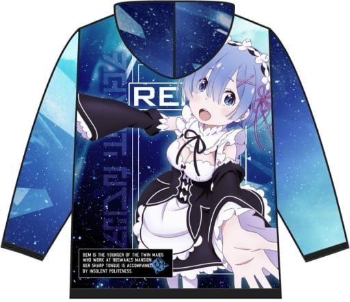 Rem Full Graphic Dry Hoodie Blue L Size "Re:ZeRo Starting Life in ...