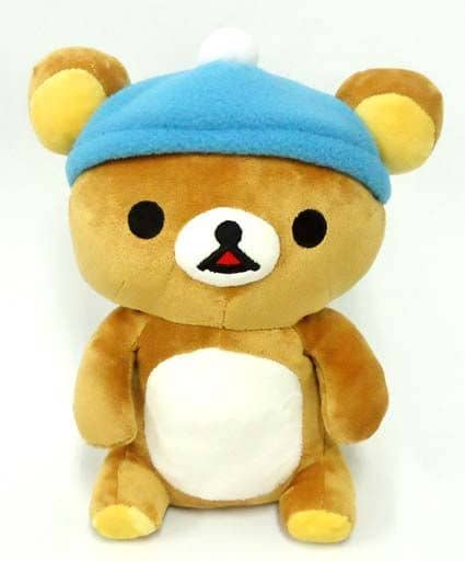 Rilakkuma (Knitted hat / Blue) Winter Plush toy BIG "Rilakkuma" | Toy ...