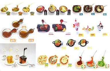 Food toy trading figure 10-type set "Puchi Sample Series Original Food ...