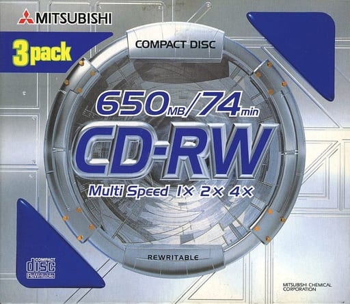 CD-R CD-RW 650 mb 3-pack for Mitsubishi Data [RW74Q1 x 3] | Electric ...