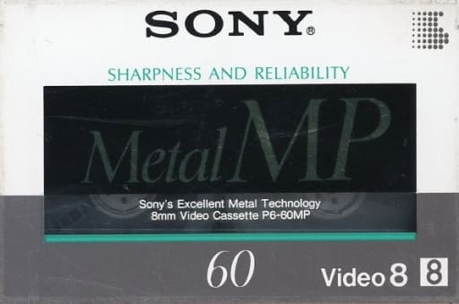 Video Cassette Tape Metal MP 60 min [P6-60MPA] for Sony Video8 ...