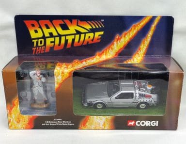 Minicar 1/36 DelOrean Time Machine & Doc Brown White Metal Figure ...