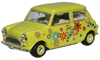 1/43 Mini Cooper Floral (Lime Green Yellow) [OXMIN015] | Toy Hobby ...