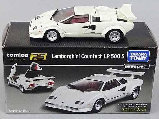 1/43 Lambo Lugini Countach LP500S (White) "Tomica Premium RS" Tomy Mall ...