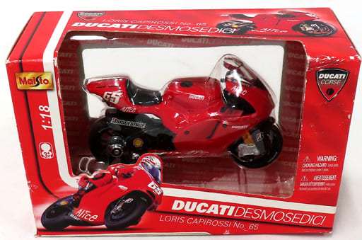 Minicar 1/18 DUCATI DESMOSEDICI Shell #65 (Red x Black) [31557] | Toy ...