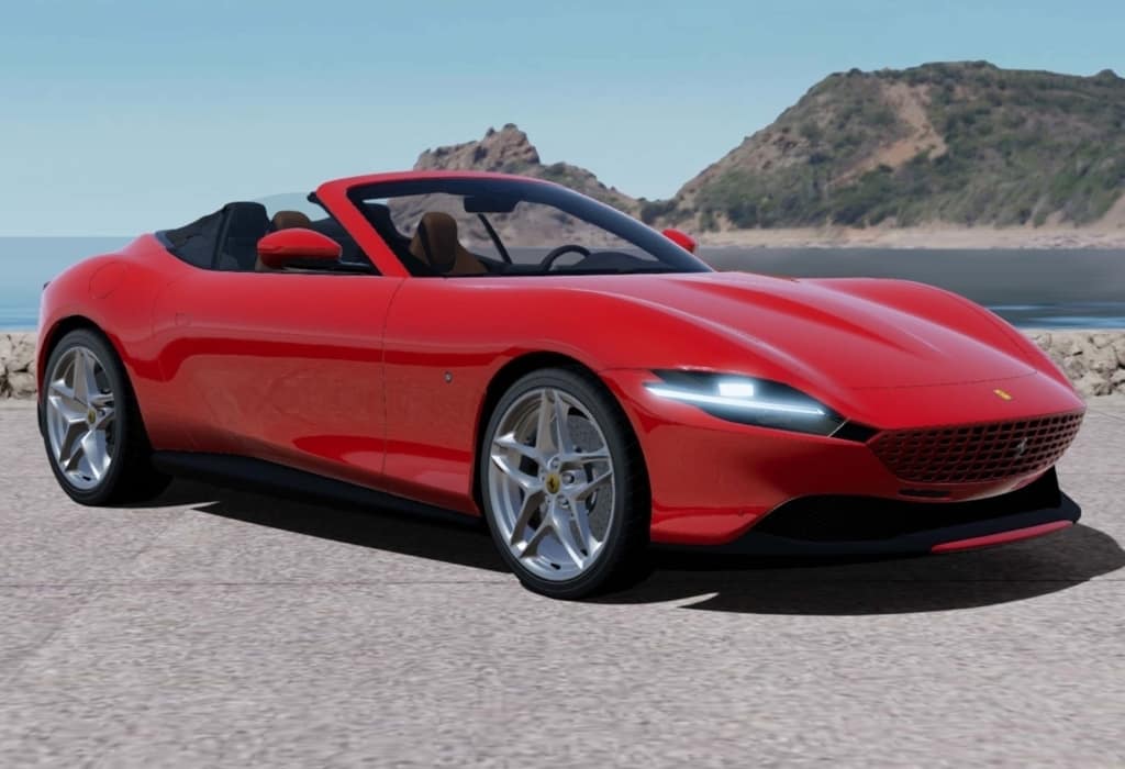 1/43 Ferrari Roma Spider Red Corsa 322 - Silver Rims [BBRC282B] | Toy ...