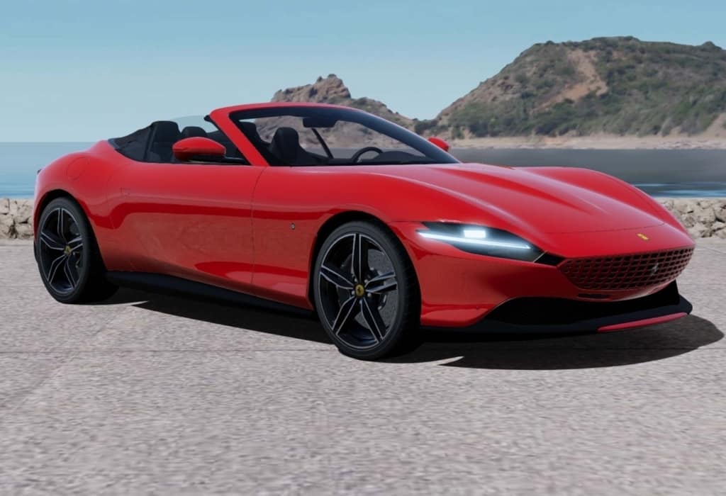 1/43 Ferrari Roma Spider Red Corsa 322 - Gloss Black Rims [BBRC282B1 ...