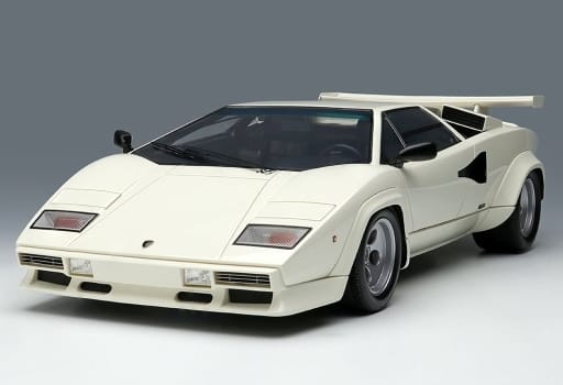 1/18 Lamborghini Countach LP5000S 1982 with Rear Wing (Pearl White x ...