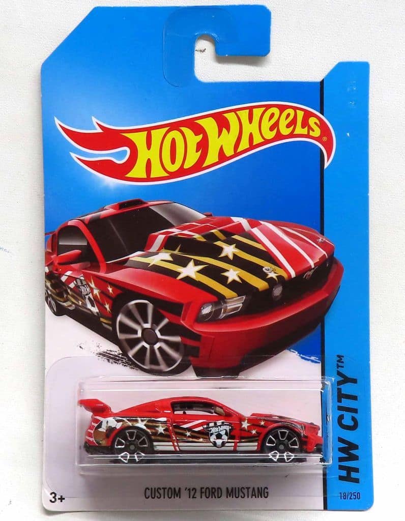 Minicar 1/64 CUSTOM' 12 FORD MUSTANG (Red x White) "Hot Wheels HW CITY ...