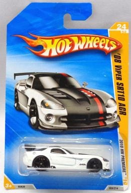 Minicar 1/64' 08 VIPER SRT10 ACR (White x Black x Red) "Hot Wheels 2010 ...