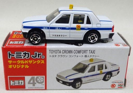 1/85 TOYOTA CROWN COMFORT privately owned taxi (white) "Tomica Jr. Working Tomica Series" Circle ...