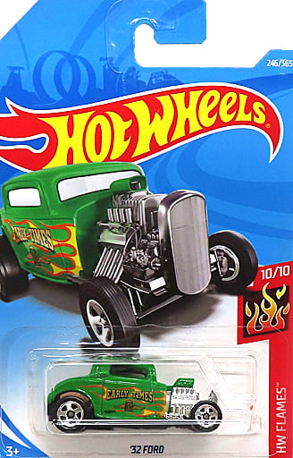 Minicar 1/64' 32 FORD (Green x Fire Pattern) "Hot Wheels HW FLAMES ...