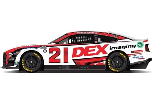 1/64 "Harrison Burton" DEX IMAGING Ford Mustang NASCAR 2023 #21 ...