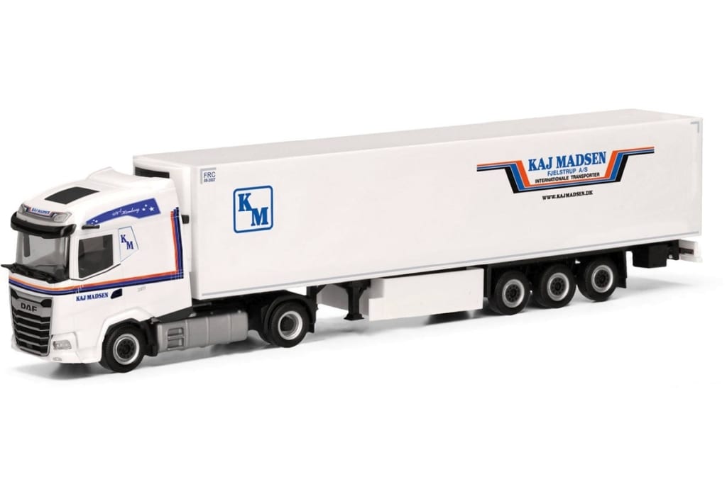 1/87 DAF XG Freezer Box Semi-trailer "Kaj Madsen" [HE318037] | Toy ...