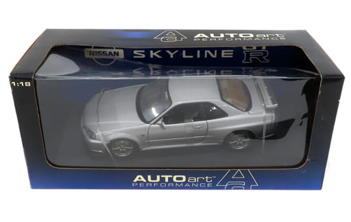Minicar [Box damaged] 1/18 NISSAN SKYLINE R34GTR (Titanium Silver ...