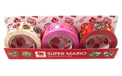 Red & Pink & White Decoration Tape Set (3-piece Set) "SUPER MARIO BROS ...