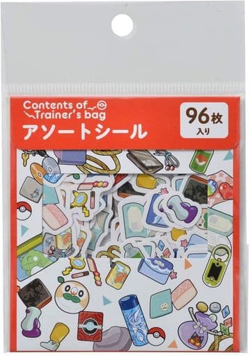 Sticker sticker Contents of Trainer's bag assortment sticker red ...