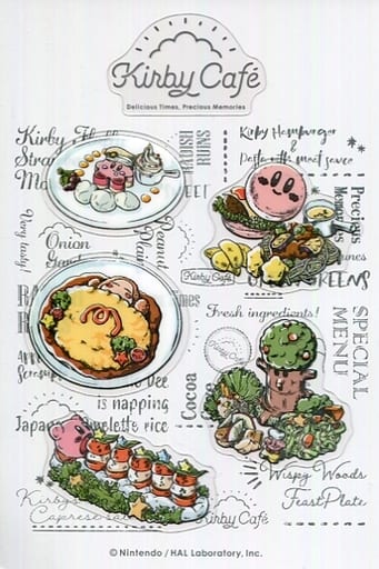 Menu Collection Clear Seal 「 Hoshi-no Kirby Kirby Cafe Popup Store ...