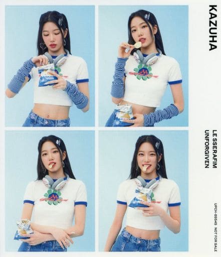 Kazha (LE SSERAFIM) Life 4 cut sticker "CD UNFORGIVEN First Press ...