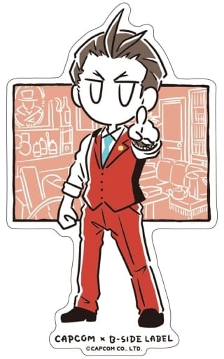 Wang Deiki 法介 Line Art CAPCOM×B-SIDE LABEL Sticker "Ace Attorney ...