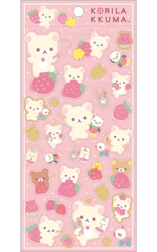Sticker sticker A. Co Rilakkuma's Strawberry Nanichi Nichi theme ...