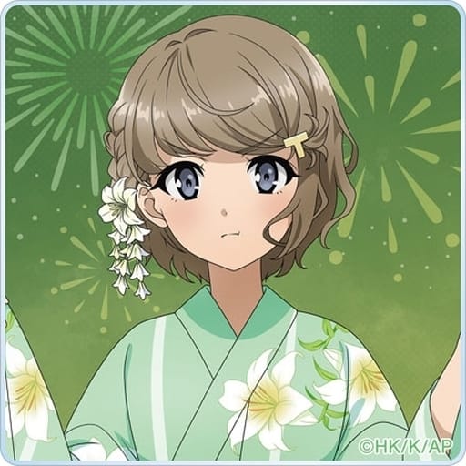 Illustrated Acrylic Sticker by Tomoe Koga (Yukata ver) : "A young pig ...