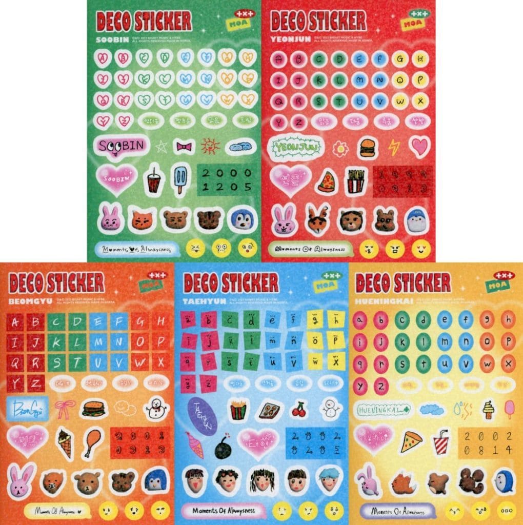[Single Item] TOMOROW X TOGETHER Deco Sticker Set (5-Pack Set) "TOMOROW ...