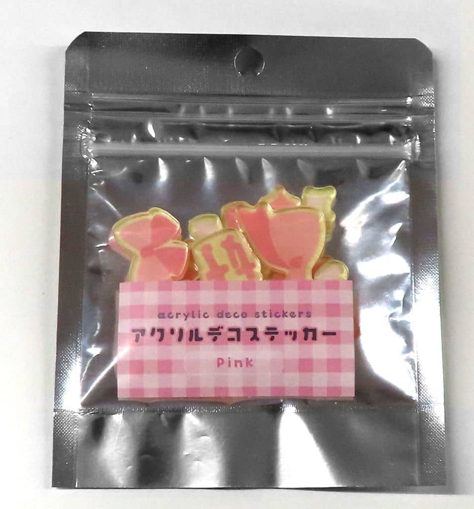 Pink Acrylic Deco Sticker "DMM Scratch! Coade Encouragement Cheering ...