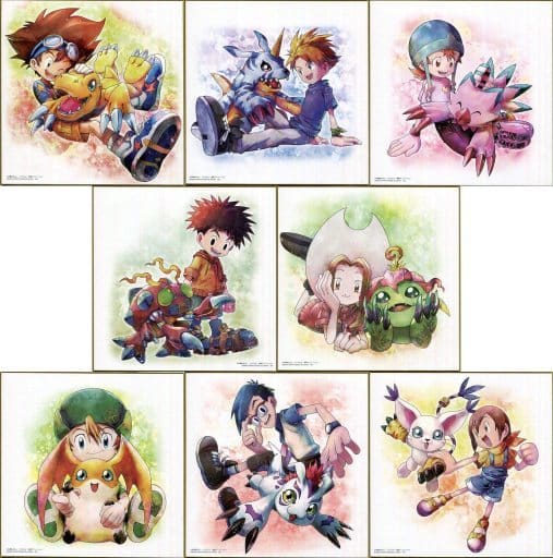 8 Types Set Color Paper Color Core "Ichiban KUJI DIGIMON ADVENTURE :" E ...