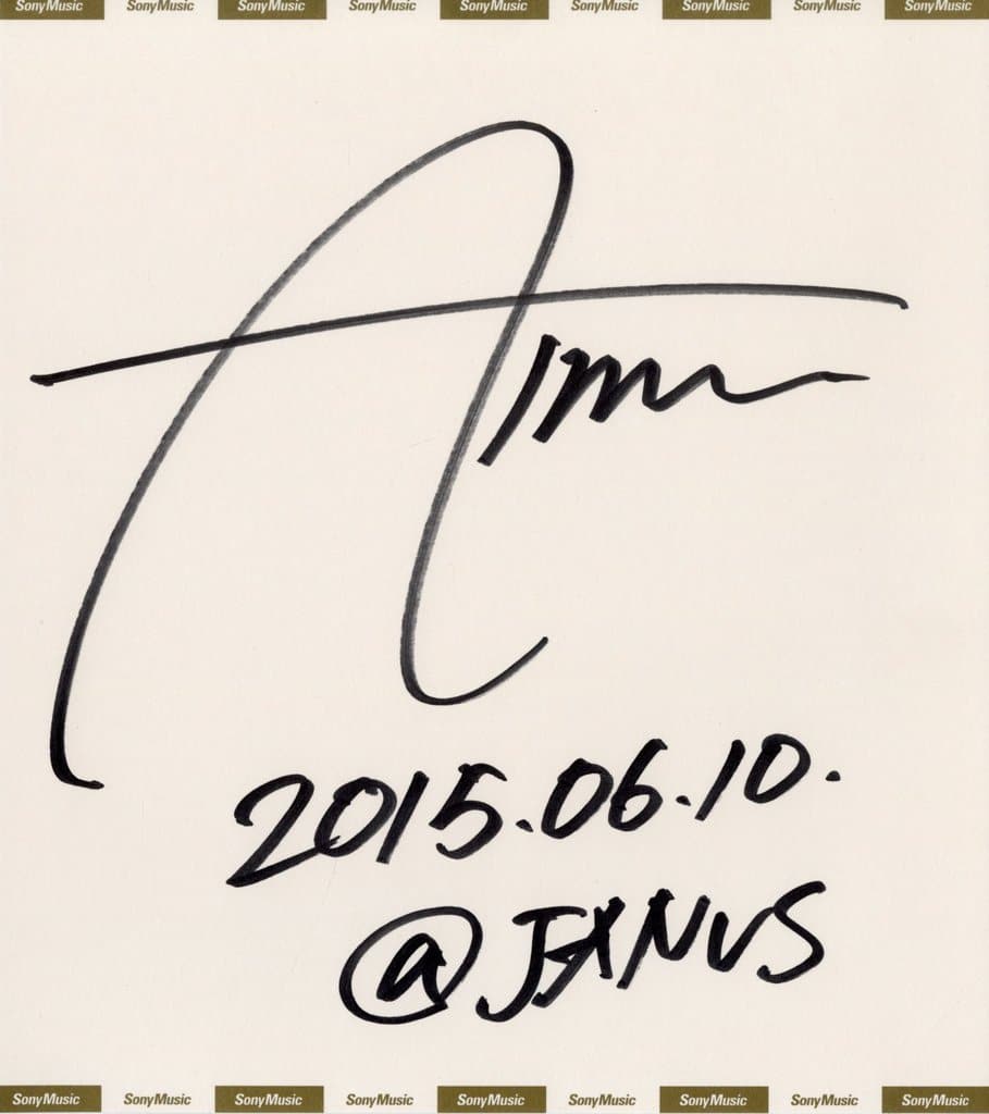 Aimer autograph colored paper "CDDAWN" 『 Brave Shine 』 release ...