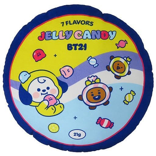 CHIMMY (Jimin) & SHOOKY (Sugar) Cushion BABY JELLY CANDY "BT21" Mo ...