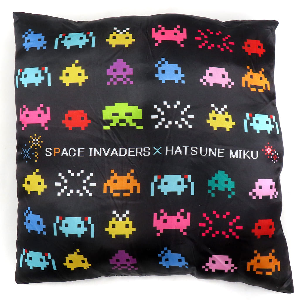 Allover Pattern (Black) Square Air Cushion "Hatsune Miku x SPACE ...