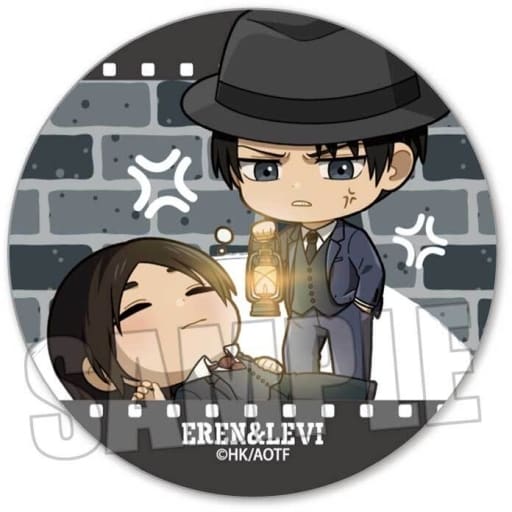 Badge Pins Eren and Levi : Captain Petit Memochi! metal badge "Attack ...