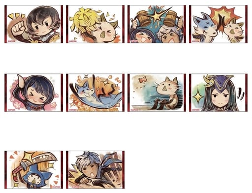 10-type set "MONSTER HUNTER Rise : Sunbreak Trading Stamp Square metal ...