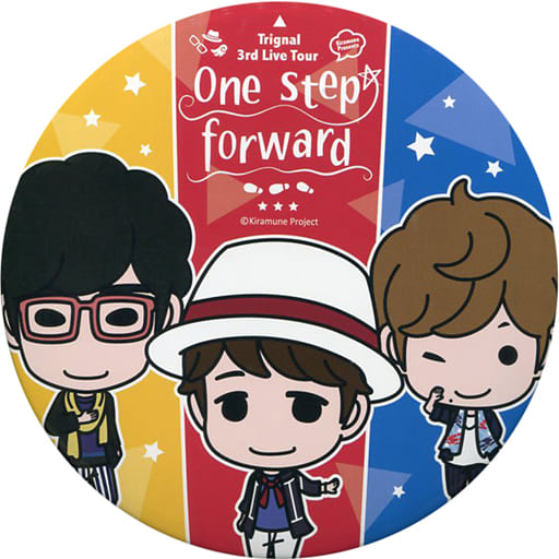 Trignal (Background : 3 colors) BIG metal badge "Trignal 3rd Live Tour" One Step Forward ...