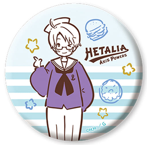 Badge Pins (Victor Character) 04. metal badge, USA "Hetalia Axis Powers ...