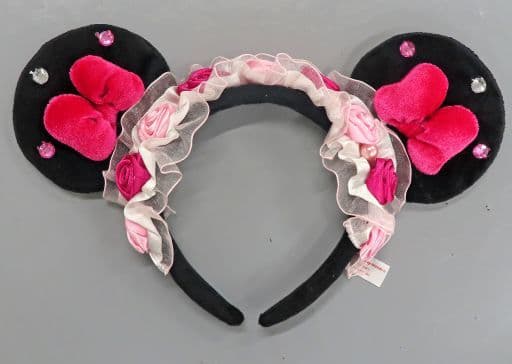 Minnie Mouse Lace band for hair (band for hair White / Ribbon Pink ...