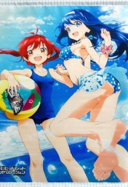 Akane Isshiki & Aoi Futaba Dekakeru B2 Tapestry 「 Blu-ray/DVD VIVIDRED OPERATION 」 Sofmap Zenkan ...