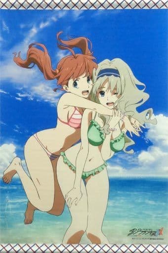 Miku & Kokoro Drawing B2 Tapestry "Blu-ray/DVD Darling in the Franxx Vol. 1-4" Sofmap Linked ...