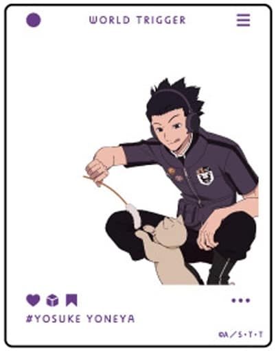 Yosuke YONEYA' WORLD TRIGGER Acrylic Card 01. Cat ver. (drawn down ...