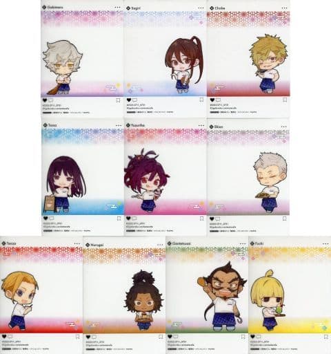Character card All 10 types set SNS-style clear card "Jigokuraku × ...