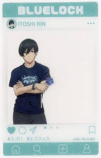 Character card Rin Itoshi "Blue Rock Egoist Festa Trading Clear Card ...