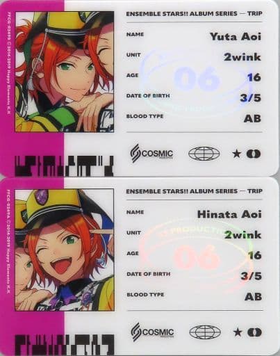Character card 2wink ID-like card (2-pack set) "CD Ensemble Stars! Album Series TRIP 2wink First ...